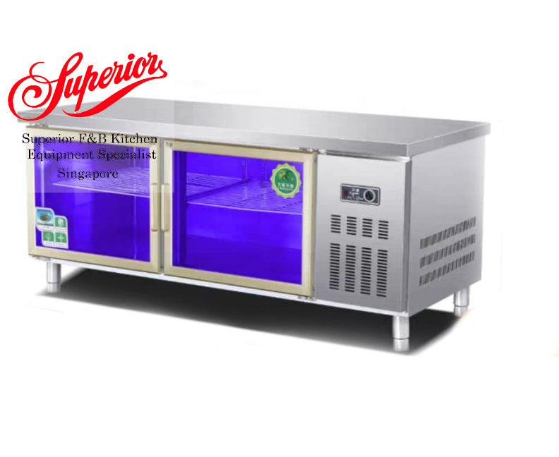 2 Door Glass Counter Chiller – Superior Kitchen Equipment
