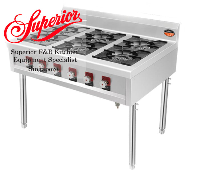 6 Ring Gas Stove – Superior Kitchen Equipment