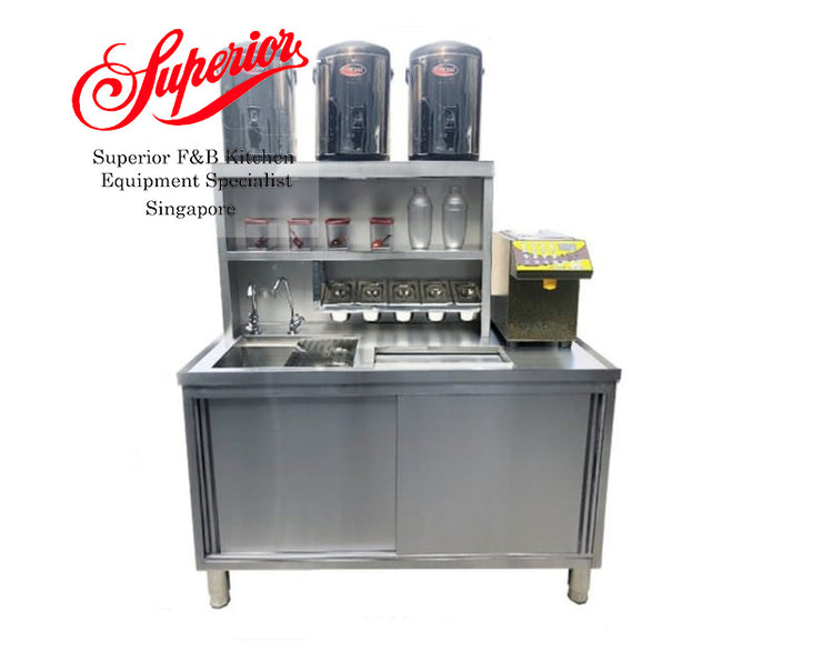 Bubble Tea Setup Counter Stainless Steel – Superior Kitchen Equipment