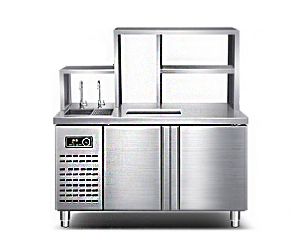 Bubble Tea Counter Setup with Sink and Chiller – Superior Kitchen Equipment
